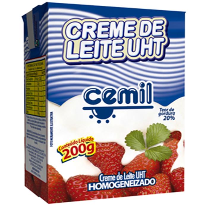 CREME DE LEITE UHT CEMIL CX 27/200ML